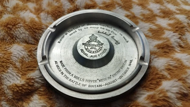 WW2 RAF BATTLE of Britain Spitfire Merlin Engine Piston Commemorative ...