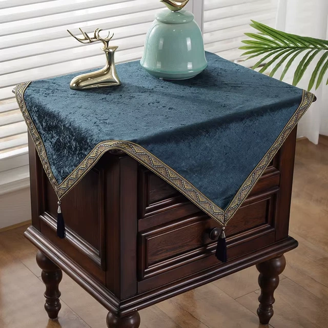 NEW CHINESE-STYLE WEDDING Bedside Small Table Cover Red Festive Square ...
