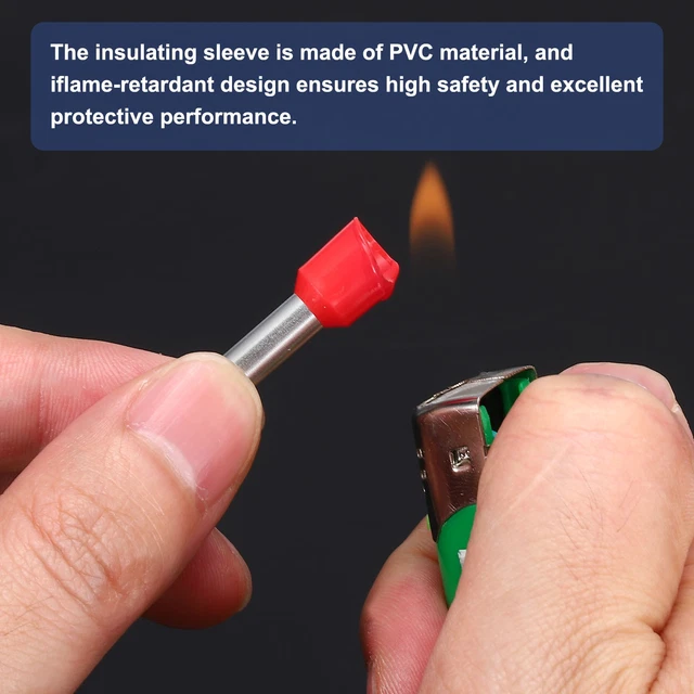 100 PCS WIRE Ferrule Connectors VE10-12 - 7AWG Copper Ferrules ...