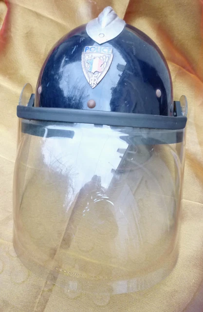 POLICE : CASQUE maintien de l'ordre 1961 avec visière EUR 29,00 ...