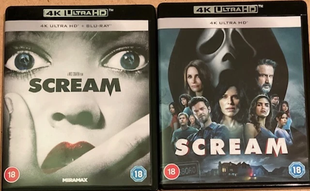 SCREAM (1996) & Scream V (2022 Reboot) 4K Ultra HD Blu Ray £24.99 ...