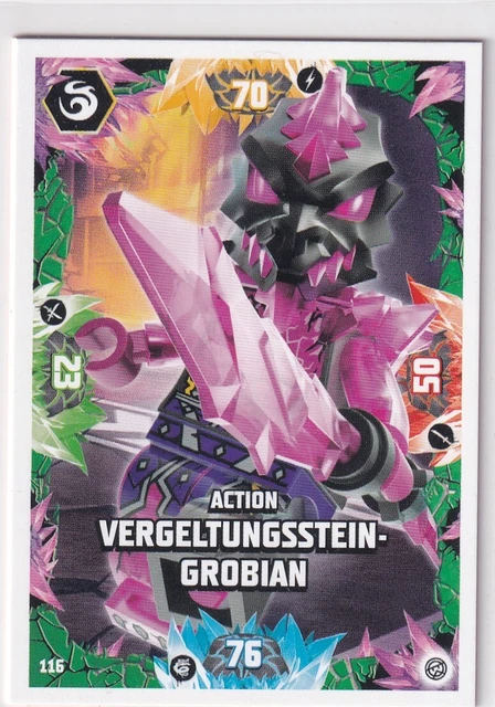 LEGO NINJAGO SÉRIE 8 TCG Carte Numéro 116 Action Vergeltungsstein ...