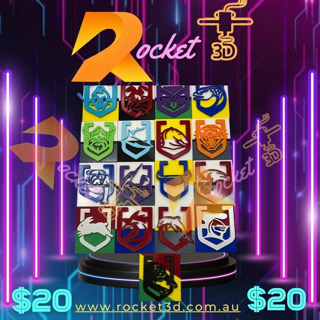 CANBERRA RAIDERS NRL Logo Plaque 3D Printed $20.00 - PicClick AU