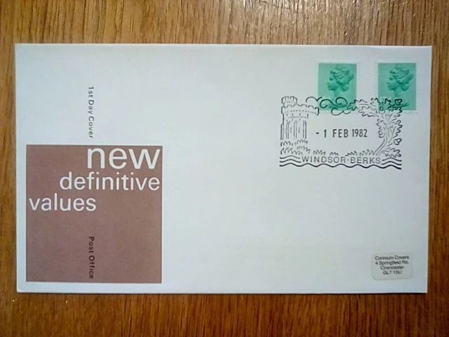 GB DEFINITIVE FDC JAN 1982 12/2p LEFT & RIGHT BAND WINDSOR SPECIAL P ...