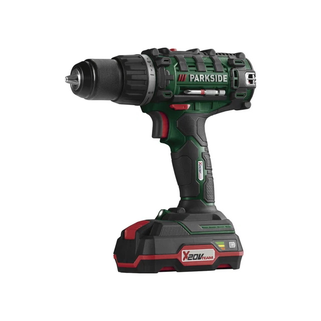 PARKSIDE® 20V CORDLESS Drill Set with Battery, Charger, Accessory Kit ...