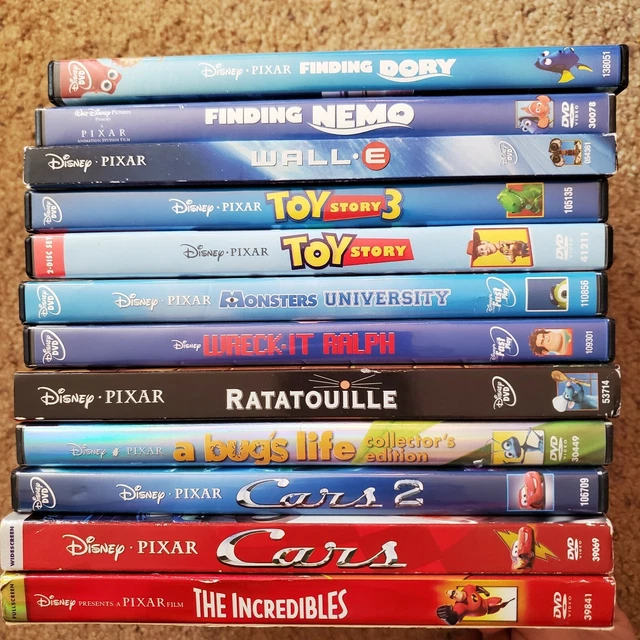DISNEY PIXAR DVD Lot 12 Movies - Toy Story Cars Bugs Life Incredibles ...
