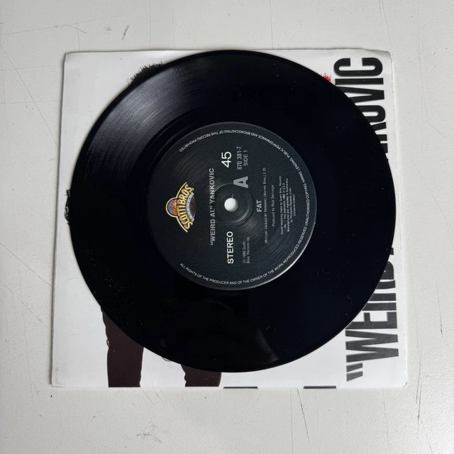 WEIRD AL YANKOVIC Fat Sinyl Single 45RPM 7" Scott Bros Records 1988 ...