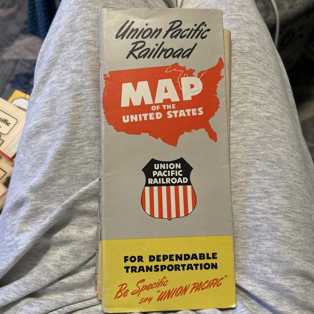 1956 UNION PACIFIC Map Of The United States 32" x 19" £9.27 - PicClick UK