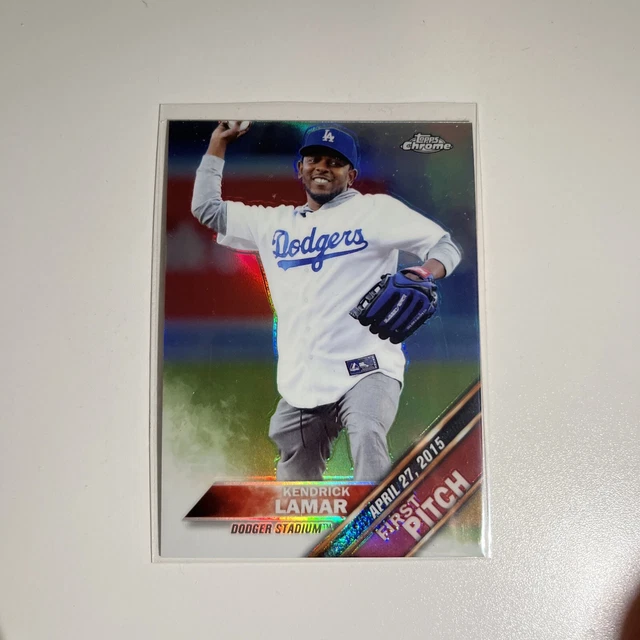 2016 TOPPS CHROME First Pitch Kendrick Lamar #FPC-20 réfracteur recrue ...