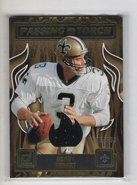 CARTE MAILLOT PANINI Donruss Bobby Hebert/Derek Carr passant le ...