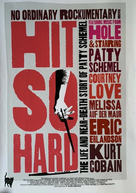 HIT SO HARD Official UK Mini Movie Poster 2011 COURTNEY LOVE KURT ...