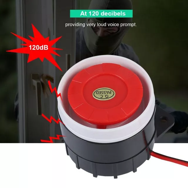 MINI WIRED CAR Horn Speaker Siren Home Security Sound Alarm System ...