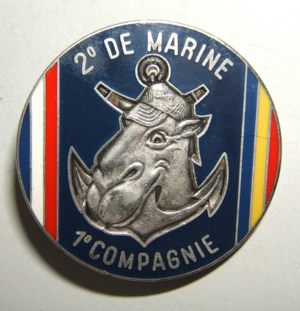 INSIGNE 2° REGIMENT D'INFANTERIE DE MARINE - 1° COMPAGNIE - Fraisse EUR 12,00 - PicClick IT