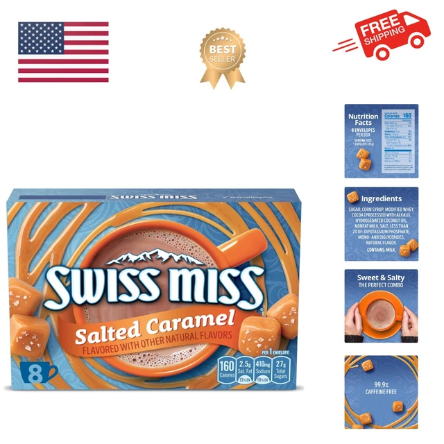 GOURMET SALTED CARAMEL Hot Cocoa Mix - 1.38 oz Pack of 8 For Ultimate ...