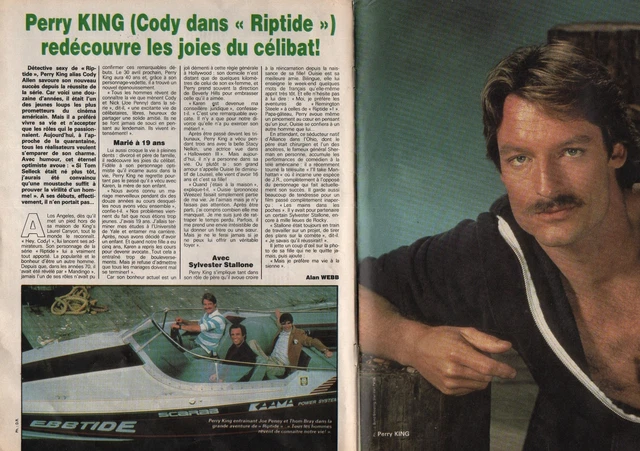 COUPURE DE PRESSE Clipping 1987 Perry King Riptide (2 pages) EUR 5,00 - PicClick FR