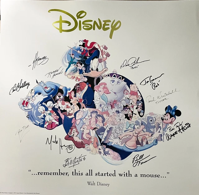 MICKEY MOUSE DISNEY 1993 Annual Report Cover by Paul Wenzel. Signed 11 ...