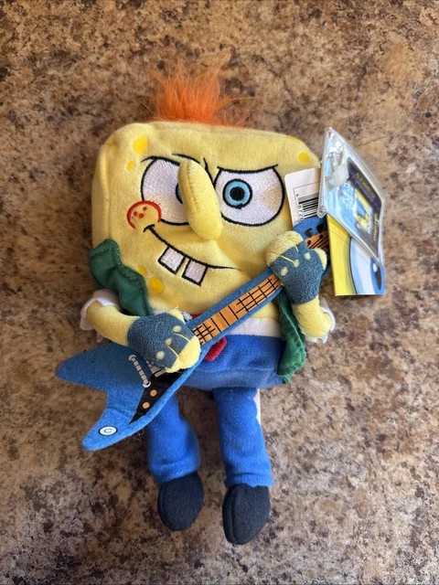 VINTAGE SPONGEBOB SQUAREPANTS TY Plush Soft Toy Rocker Bob Punk Pants £ ...