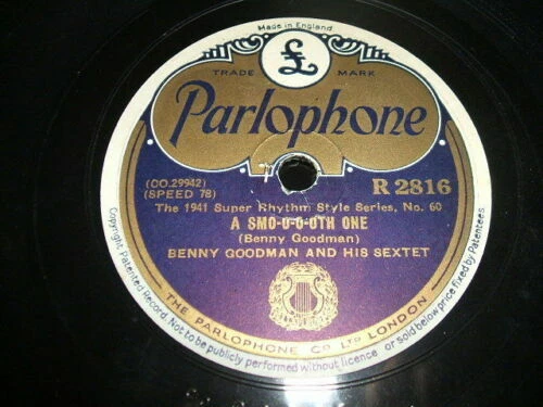 78RPM PARLOPHONE R2816 Benny Goodman and His Sextet - A Smo-o-o-oth One ...