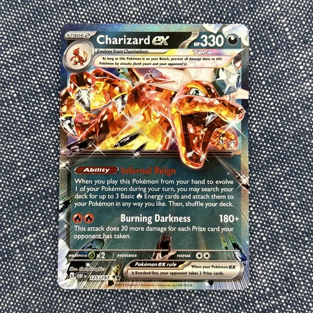 POKÉMON TCG CHARIZARD ex SV03: Obsidian Flames 125/197 Holo Double Rare ...