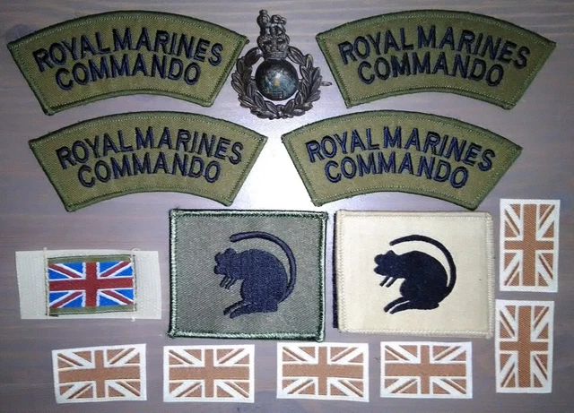BRITISH ARMY LOT de 14 patches - Insignes Royal Marines Commando EUR 39 ...