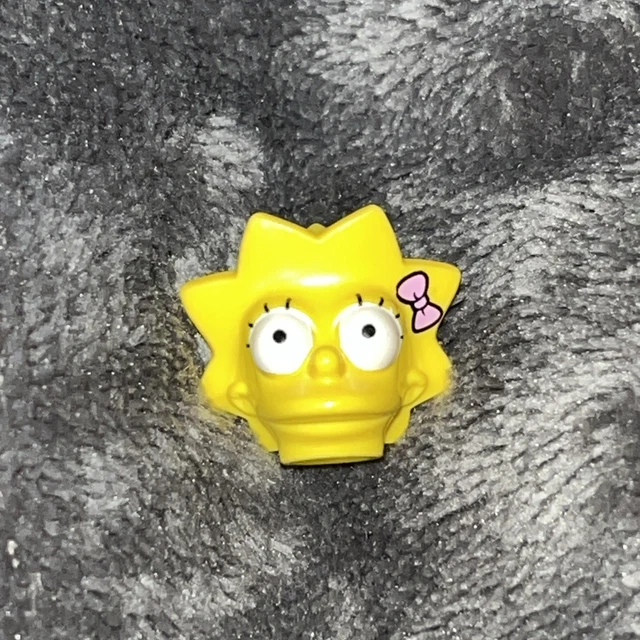 GENUINE LEGO THE Simpsons Lisa Bow Minifigure Mini Figure HEAD Rare ...