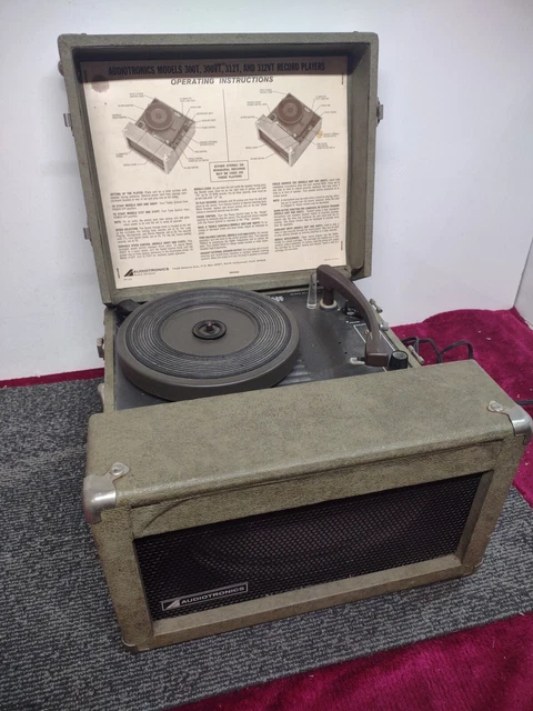 VINTAGE AUDIOTRONICS 312T Classroom Record Player 4-Speed Turntable ...
