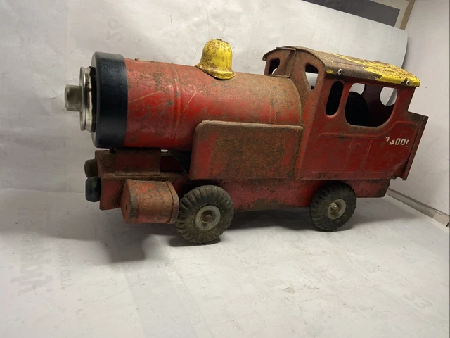 VINTAGE 1950S TRI-ANG WHISTLE PUFF-PUFF TRAIN Locomotive Engine 73000 ...