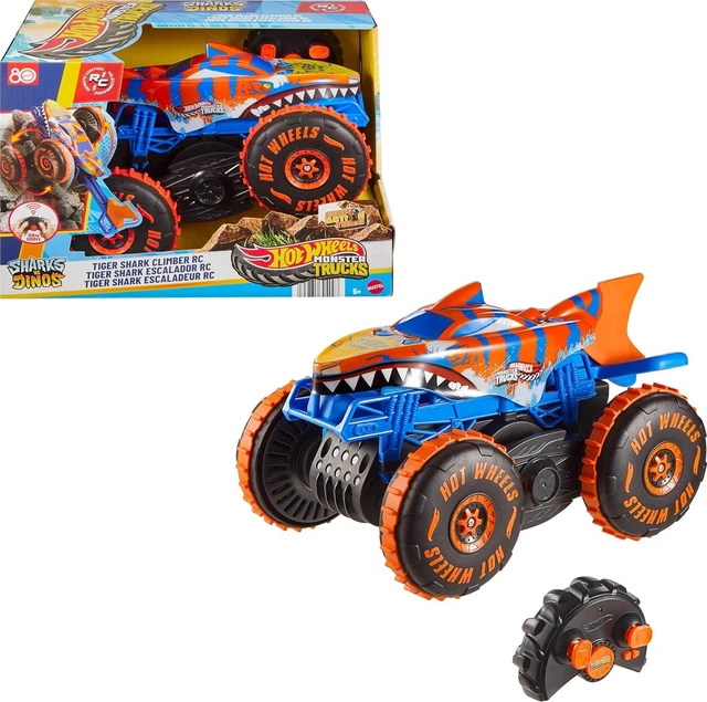 TIGER SHARK RC Monster Truck – Remote Control Car w/ Climb, Spin ...