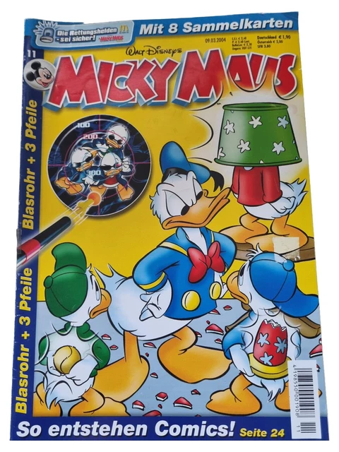 WALT DISNEY MICKY Maus Comic Heft Nr. 11 2004 Sammelkarten Retro EUR 6,95 - PicClick DE