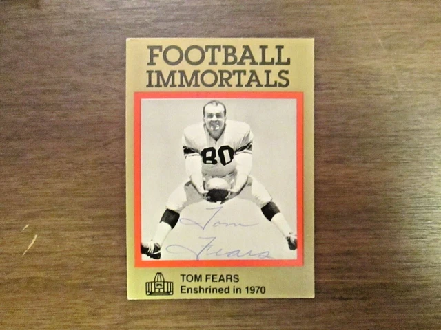 HOF FOOTBALL IMMORTALS Tom Fears Los Angeles Rams signe à la main ...