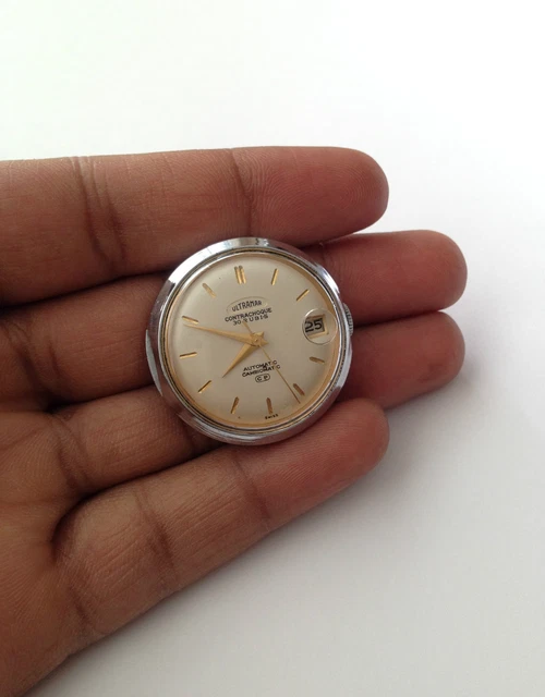VINTAGE SWISS MADE Automatic Watch Unusual Ultramar contrachoque ...