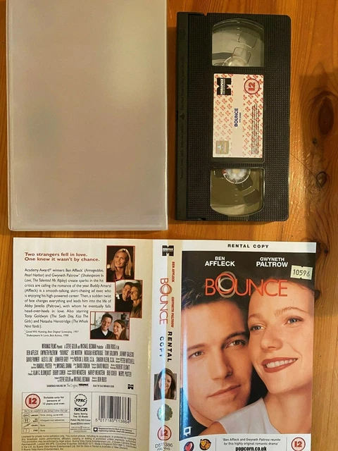 BIG CASE VHS Video Bounce Ben Affleck Gwyneth Paltrow Ex Rental RARE £8 ...
