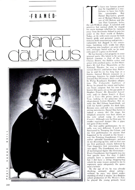 (F&F89) MAGAZINE ARTICLE & Picture, Daniel Day-Lewis £2.99 - PicClick UK