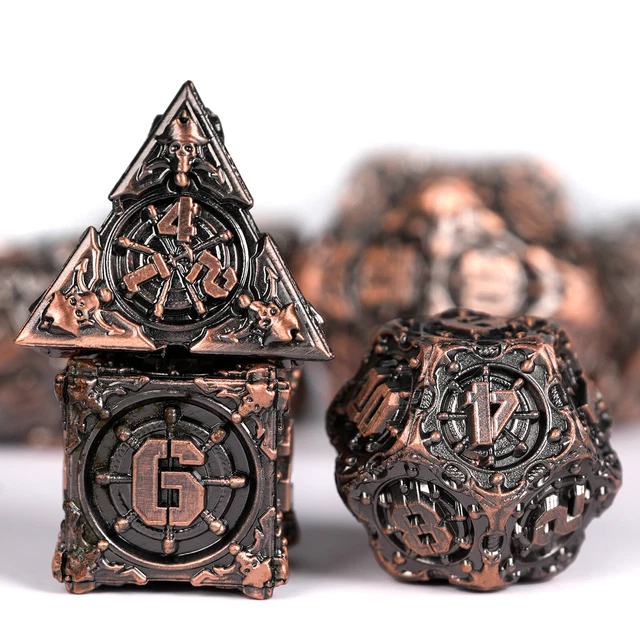 SET DADI DND metallo poliedrico Dungeons & Dragons D&D gioco di ruolo ...