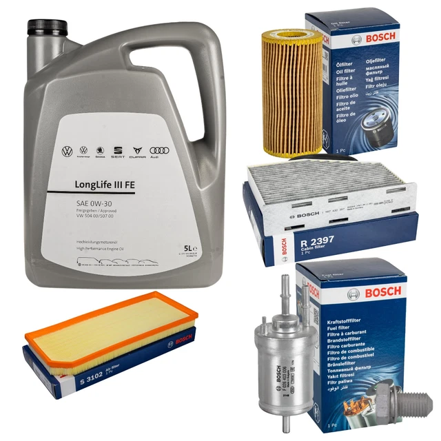BOSCH INSPECTION SET 5 LVW Huile moteur 0W-30 Longlife III FE pour le ...