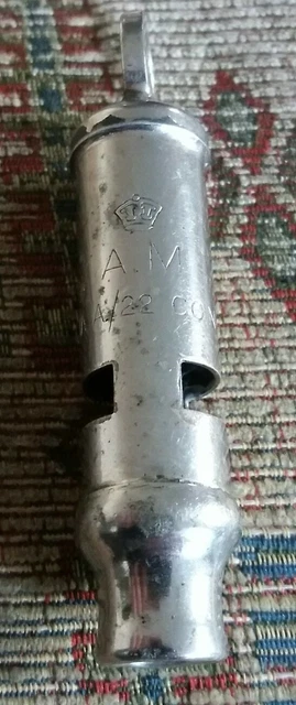 WW2 RAF / Air Ministry Whistle Marked AM 293/AA/22 CON.14C Police or ...