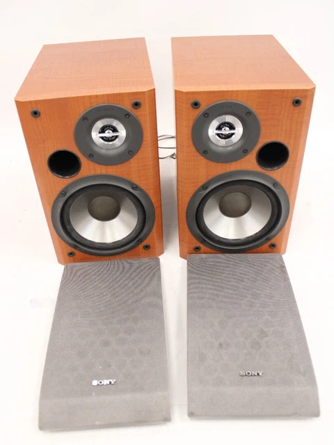 PAIR OF SONY SS-CCP333 Loudspeakers, 6 OHM, BROWN TESTED WORKING - Z05 ...