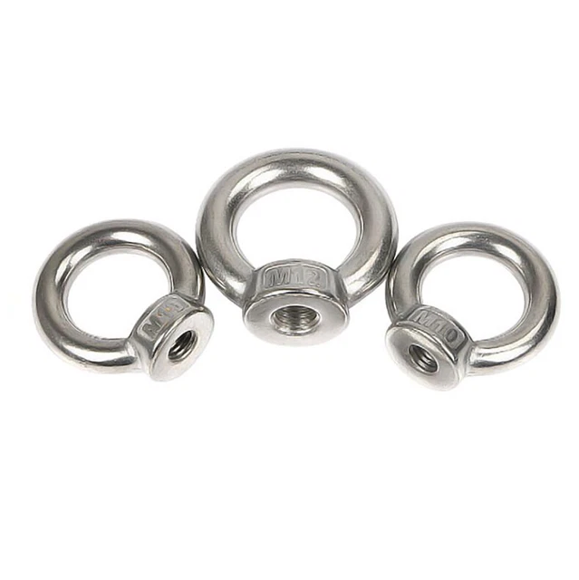 M3,4,5,6,8,10,12~24 METRIC LIFTING Eye Nuts Ring Eyelet Nut - A2 304 ...