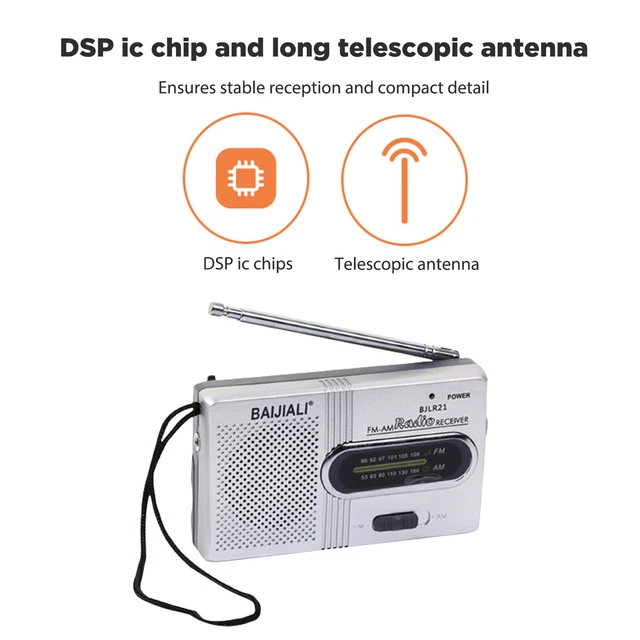 MINI AM/FM RADIO Rechargeable Full-wave Band World Receiver for Morning ...
