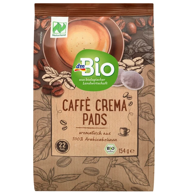 22 TAMPONS DE café DM Bio Caffè crème tampons aromatiques 100 % ...
