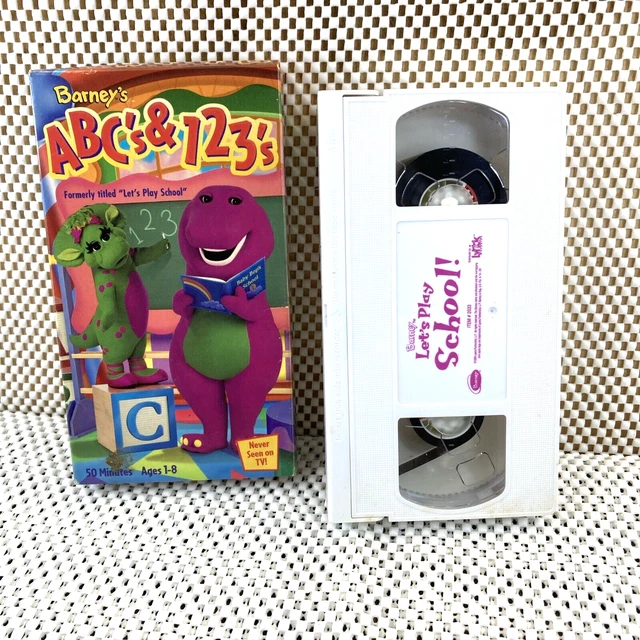 BARNEY’S ABC’S AND 123’s Formerly Titled “Let’s Play School” VHS 2000 ...
