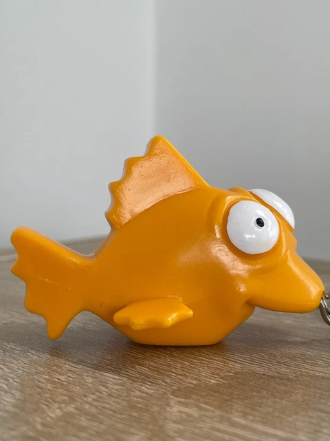 LIKE NEW THE Simpsons 2002 BLINKY Three 3 Eyed Fish Keychain ...