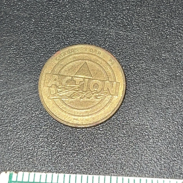 VINTAGE 1970-80S ARCADE Token Action Zone Chadds Ford Pa $13.44 ...