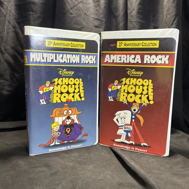 DISNEY SCHOOL HOUSE Rock 2 VHS Lot 25th Anniversary Clamshell Knowledge ...