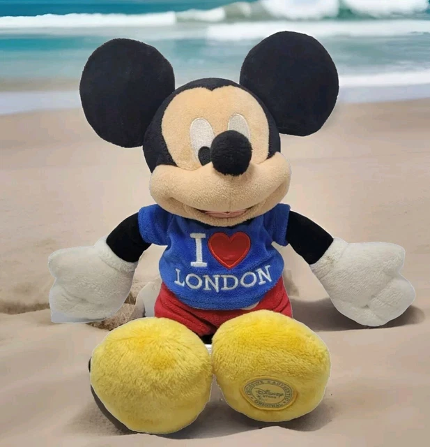 MICKEY MOUSE I Love London 12"Disney Plush Cuddly Soft Toy Teddy Disney ...