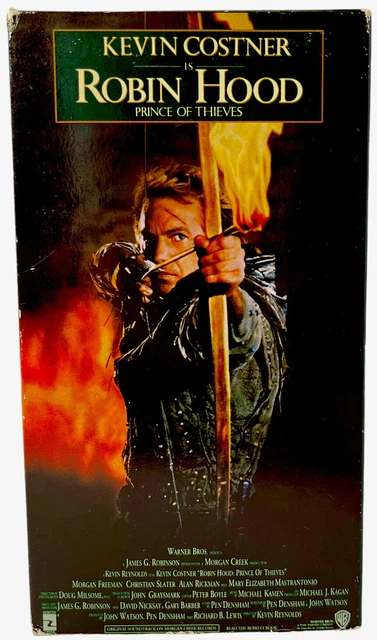 ROBIN HOOD: PRINCE of Thieves 1991 VHS Kevin Costner, Alan Rickman, M ...