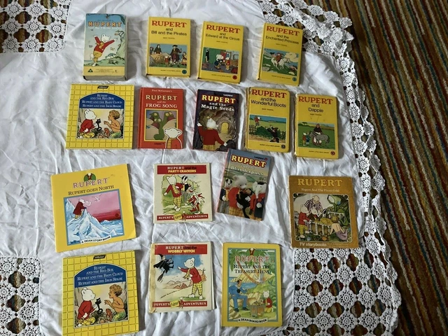 RUPERT THE BEAR x 15 Book Bundle Various Types & 1 VHS £5.00 - PicClick UK