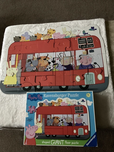 PEPPA PIG JIGSAW Puzzle London Bus Shaped 24 Piece Giant Floor ...