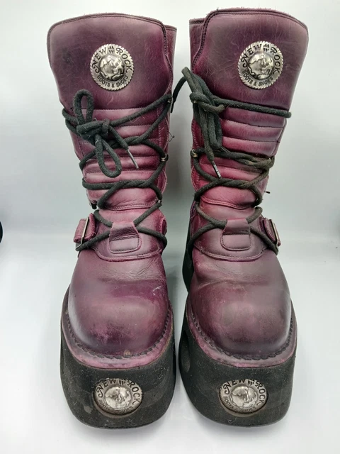 NEW ROCK PURPLE Platform Size 6 Womens Spring Boots Vintage £124.95 ...