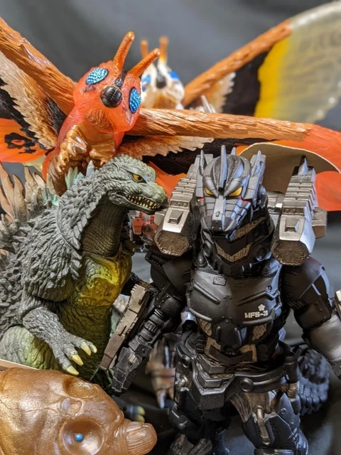 GODZILLA MOTHRA MECHAGODZILLA Tokyo Sos Bandai Soft Vinyl Figure Set Of ...